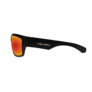 Bomber TR103-RM Safety Goggles & Glasses, Black Frame/Red Lens