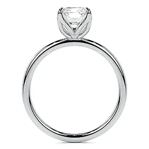 10K Solid White Gold Handmade Engagement Ring 3 CT Radiant Cut Moissanite Diamond Solitaire Wedding/Bridal Ring for Women/Her Gorgeous Rings Set (5.5)