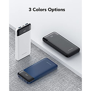 Charmast Portable Charger, USB C Battery Pack, 3A Fast Charging 10400mAh Power Bank LED Display, Slim Portable Phone Battery Charger for iPhone 13 12 11 X 8 7 Samsung S21 S20 Google LG OnePlus iPad