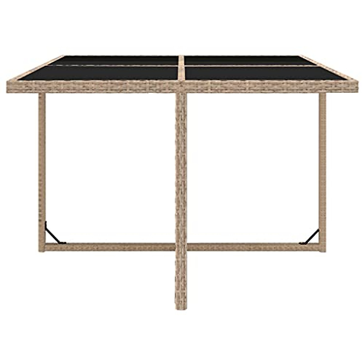 MBFLUUML Living Room Lounge Sets, Outdoor Patio Furniture, 9 Piece Patio Dining Set with Cushions Poly Rattan Beige Suitable for Patio, Porch, Backyard, Balcony.