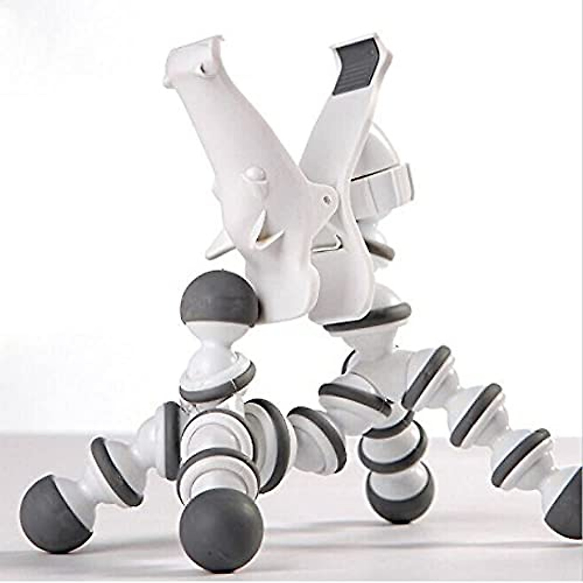 Tomson Phone Holder Car Holder Portable 3D Cartoon Horse Zebra Clip Lazy Phone Holder Cradle Tripod Stand Mount for iPhone 7plus 6 6plus All Mobile Phone Adjustable Holder Children Gift(White+Grey)