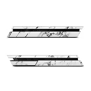 Head Case Designs Officially Licensed Juventus Football Club White Marble Art Vinyl Sticker Gaming Skin Decal Cover Compatible With Sony PlayStation 4 PS4 Slim Console and DualShock 4 Controller