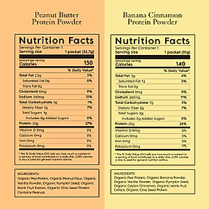 Truvani Vegan Pea Protein Powder | Sample Pack | 20g Organic Plant Based Protein | 8 Single Serving Packets | Keto | Gluten & Dairy Free | Low Carb | No Added Sugar