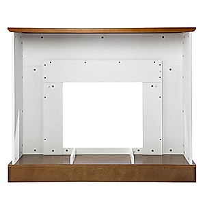 SEI Furniture Eastrington Industrial Electric Fireplace, White