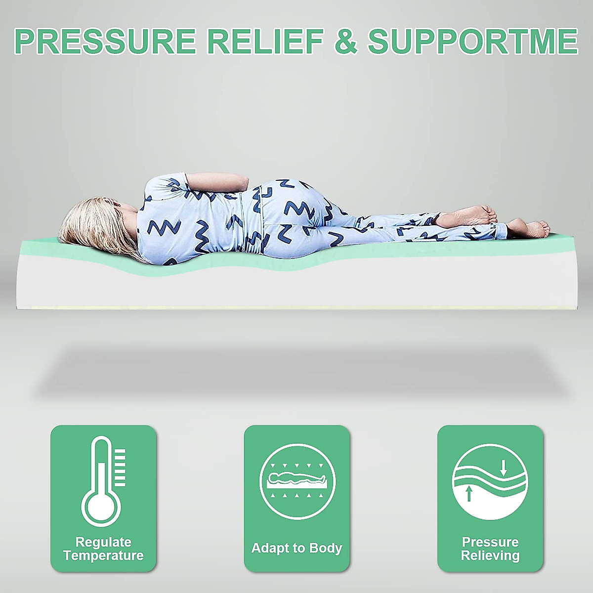 Opoiar King Size Mattress 10 Inch, Memory Foam Mattress Cooling Gel Bamboo Charcoal Infused for Pressure Relieving,Medium Feel,Fiberglass Free,Bed-in-a-Box,CertiPUR-US Certified, Made in USA