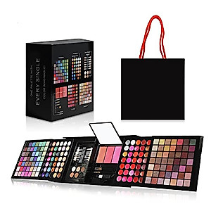 Teen Beginner Makeup Kit, Makeup Kit For Women Full Kit 177 Color Eyeshadow Palette Lipstick Set Lips Blush Foundation Eyebrow Powder With Mirror + 20pcs brush