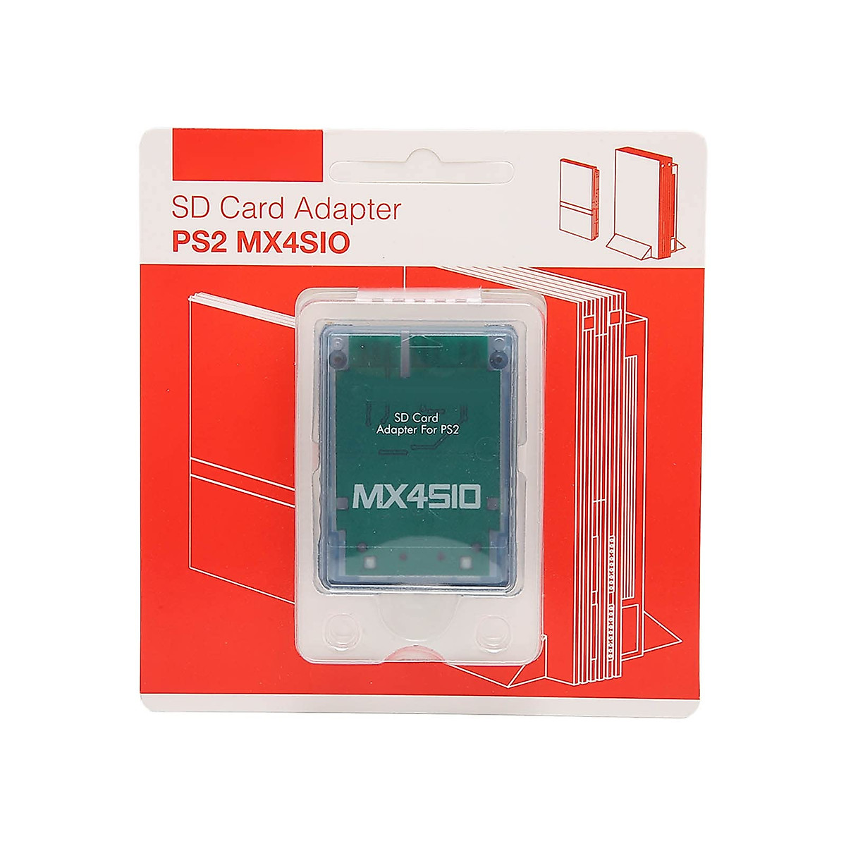 MX4SIO SIO2SD TF Reader Adapter for PS2, Not a Memory But a Adapter, Replacement Memory Reader Adapter for PS2(Blue)