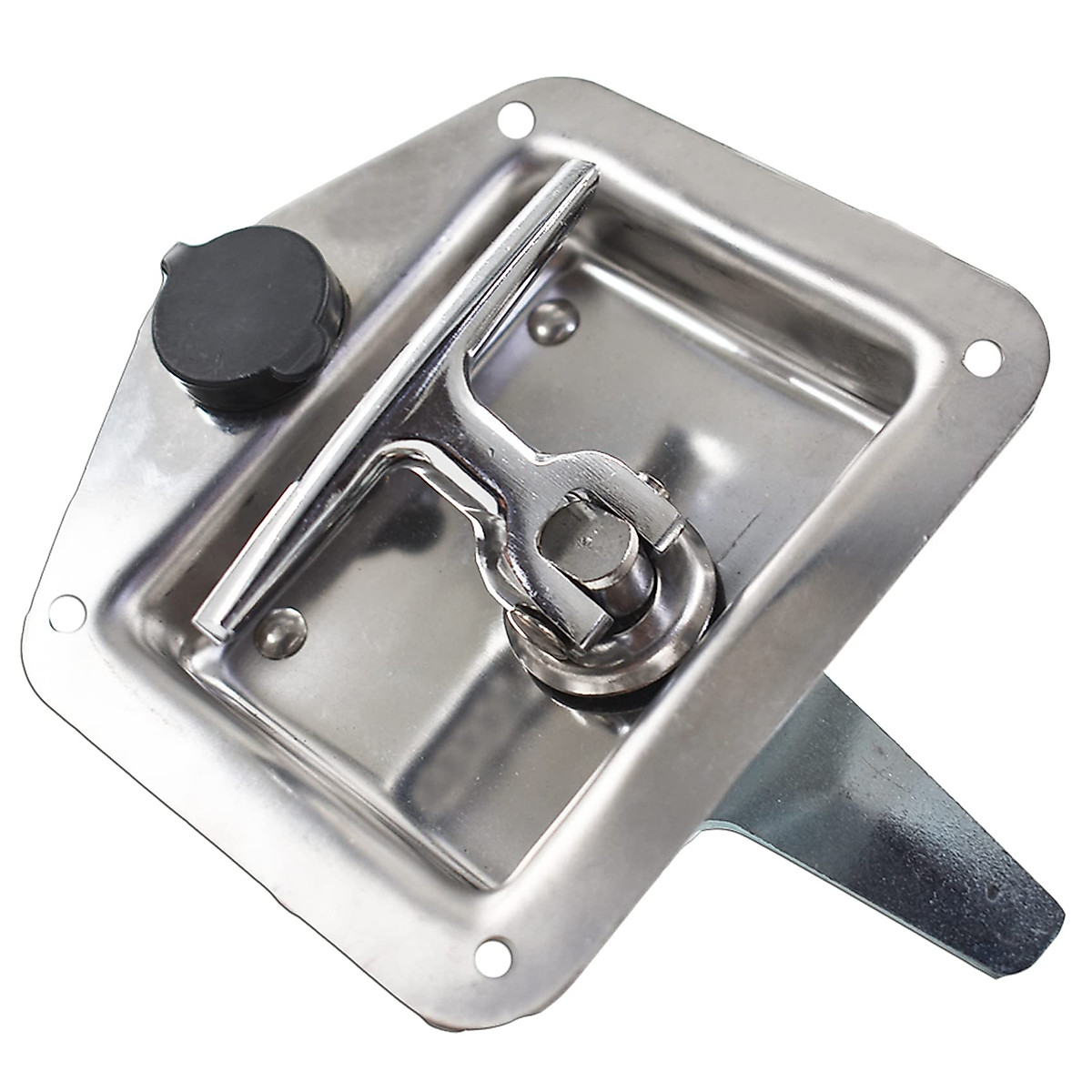 2 Trailer Door Latch T-Handle Lock Stainless Steel Keys for Camper RV Truck Tool