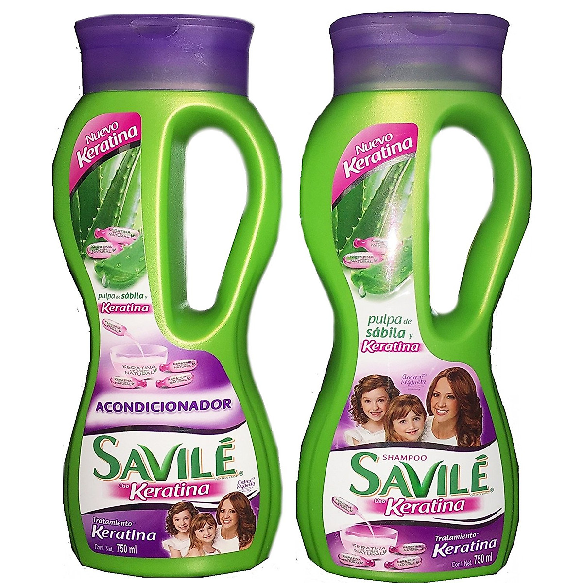 Savile Biotina Pulpa de Sabila y Keratina Shampoo/Acondicionador (Shampoo and Conditioner) by Savile