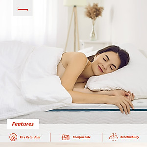 PrimaSleep 10 inch Hybrid Comfort Tight Top Spring Mattress - Dark Green Piping (King),Cool I Gel Memory Foam, CertiPUR-US Certified, Compressed Packing