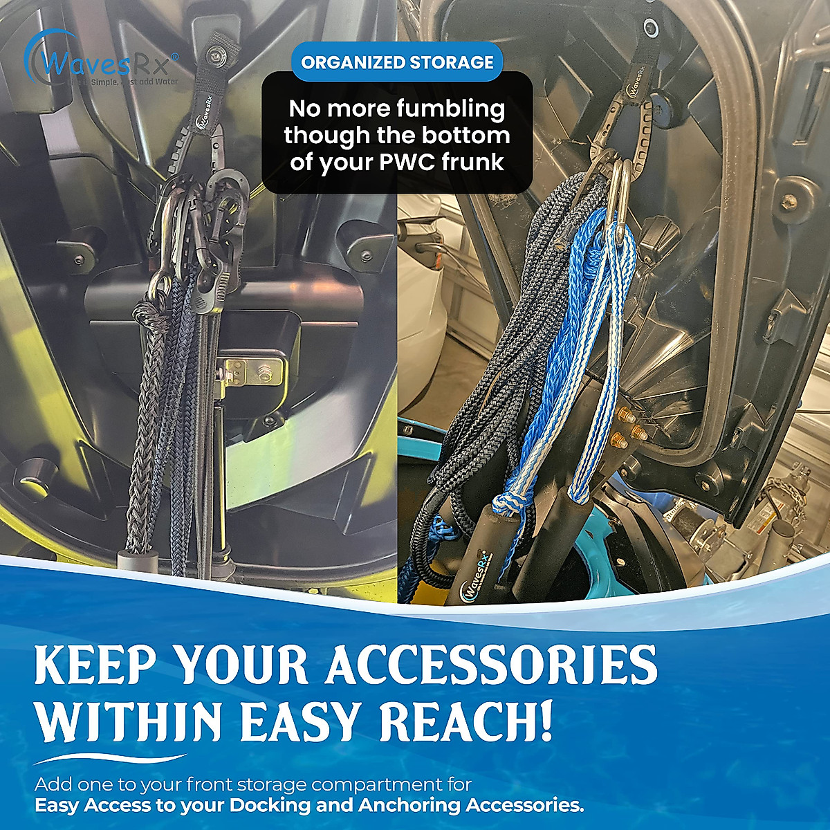 WavesRx Soft Loops Jet Ski Cleats (7PK) | Quick & Secure Anchor Points for Docking Bumpers & Fenders, Anchoring Line & Bungee Dock Rope | A Must-Have Accessory for Your WaveRunner, Seadoo & Other PWC…