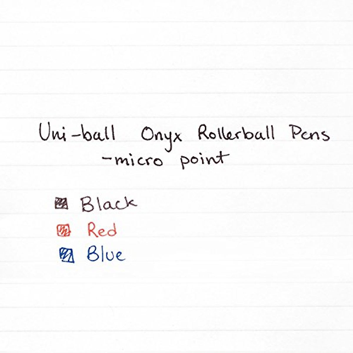 uni-ball 60040 Onyx Roller Ball Stick Dye-Based Pen Black Ink Micro Dozen