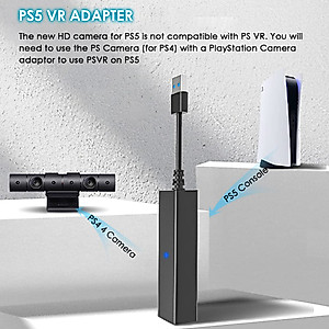 Hilitand for Camera Adapter Cable, Play PS VR on PS5, PS4 Converter Connecting Cable for Game Console for PS4 Host Camera
