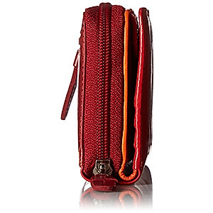 Visconti Women's Rb55 Leather Purse Red Multicolor