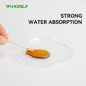 YANGRUI Cotton Swab, 375 Count Wooden Stick BPA Free Naturally Pure Double Round Ear Swabs White Cotton Buds (Pack of 1)