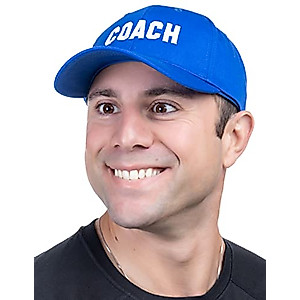 Ann Arbor T-shirt Co. Coach | Royal Blue Coaching Baseball Hat, Men & Women Team Cap - (Royal, HighHat)