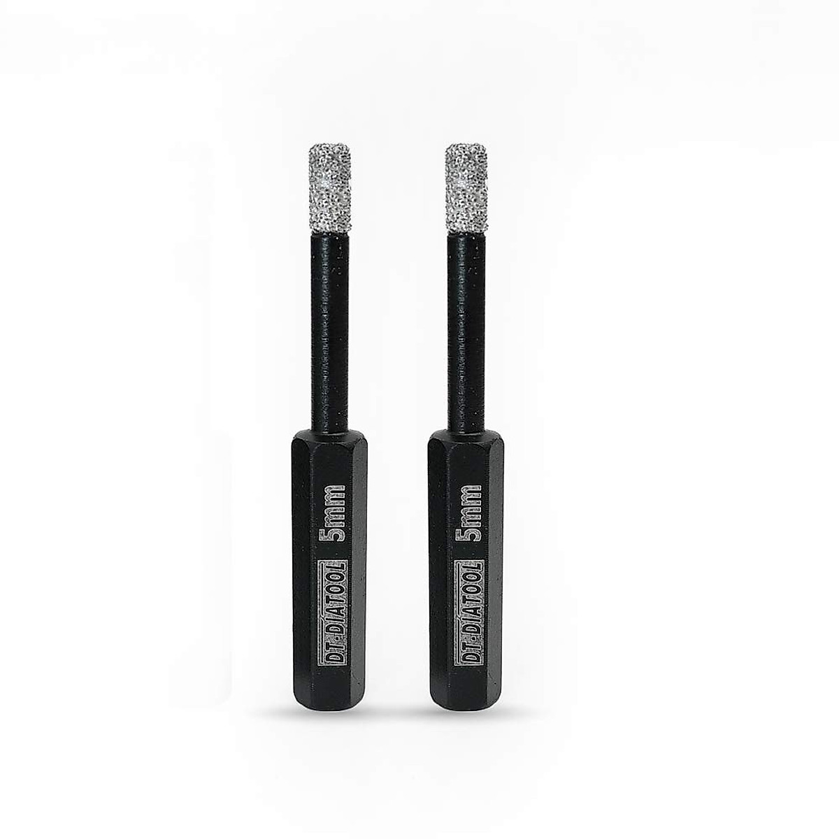 5mm Dry Diamond Drill Bits for Tile Porcelian Marble Granite Brick with Hex Shank Pack of 2 by DT-DIATOOL