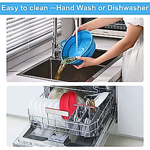 Dfacio 2Pack Silicone Air Fryer Liners, 7.5Inch Reusable Non-Stick Air Fryer Accessories, BPA Free Silicone Air Fryer Pot (Fit 3-5 Qt)