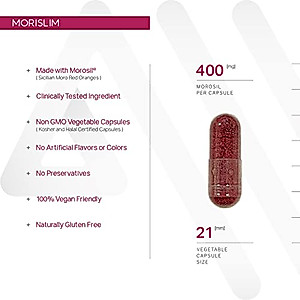 Anew Vita Morislim w/Morosil | Antioxidant Boost | Immunity Support | Moro Red Orange | 60 Vegetable Capsules | Non-GMO | Gluten Free | Made in USA