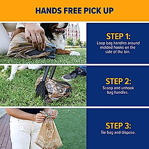 Swivel Bin Waste Bag and Rake Dog Pooper Scooper, Refill Bags (3-Pack, 20 Count)