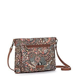 Sakroots Camden Small Crossbody in Cotton Uncoated Canvas, Sienna Spirit Desert