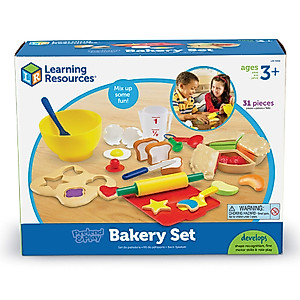 Learning Resources Pretend & Play Bakery Set - 31 Pieces, Ages 3+ Pretend Play Toys for Toddlers, Bakery Toys, Preschool Learning Toys, Kitchen Play Toys for Kids