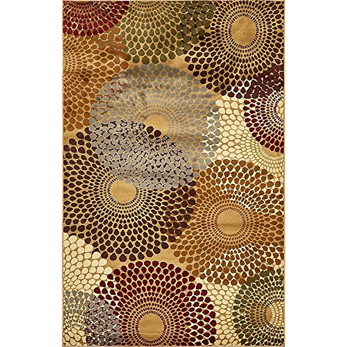 Unique Loom Barista Collection Area Rug - Java (5' 3" x 8' Rectangle, Beige/ Black)