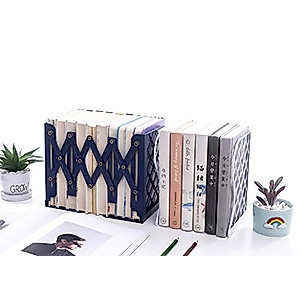 DengHU Bookeds,Adjustable Bookends Table Desktop Desk Expandable Adjustable Bookcase Bookend for Heavy Books Holder for Desk Book Stand Heavy Duty Bookend (White)