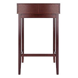 Winsome Brighton High Desk with 2-Drawer, Brown