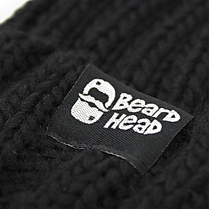 Beard Head Barbarian Vagabond Beanie - Original Handmade Knit Hat and Removable Brown Beard