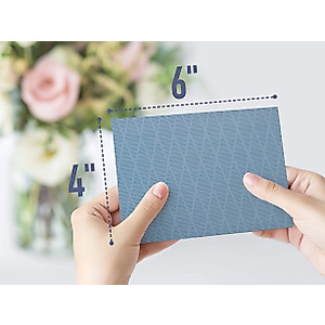 VNS Creations 100 pack Blank Cards with Envelopes & Stickers - All Occasion Blank Greeting Cards and Envelopes - Blank Note Cards with Envelopes 4x6 - Plain Blank Inside Navy Stationary Cards Set