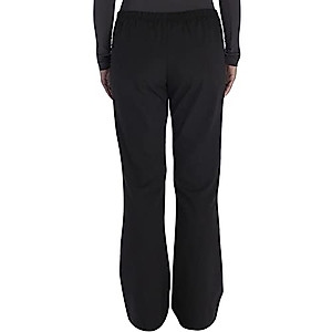 Vital Threads Womens Scrubs Set V-Neck Top & Drawstring Pant, VT514C, S, Black