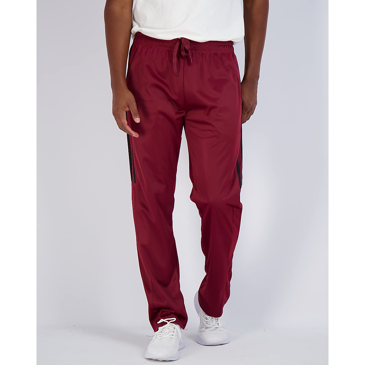 3 Pack: Mens Sweatpants Open Bottom Baggy Track Pants Active Athletic Workout Gym Training Tech Fleece Tapered Slim Tiro Tricot Wide Leg Sports Running Casual Quick Dry Fit Soccer Casual-Set 6,L