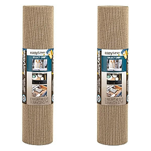 Duck 281874 Select Grip EasyLiner Shelf and Drawer Liner, Non-Adhesive, 20-Inch x 24-Foot, Brownstone, 2 Rolls