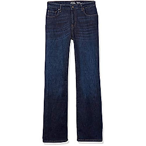 Amazon Essentials Women's Slim Bootcut Jeans, Mid-Rise, Stretchy, Dark Wash, Size 14 Short