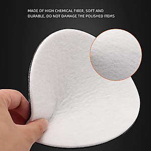 Glass Polishing Pad, SPTA 5 Pcs 5''(125mm)Car Glass Polishing Discs Microfiber Polishing Buffing Pad, Glass Scratch Removal Kit for Correct Damaged Window Cleaning Glass, Removing Stubborn Waterspots