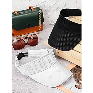 5 Pieces Sports Sun Visor Hats Mesh Visor Adjustable Sun Athletic Visor Cap for Men Women Daily Golf Running Outdoor Sports