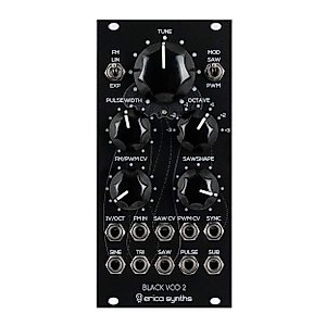 Erica Synths Black VCO V2 Analog Eurorack Oscillator Module (BkVCO2d1)