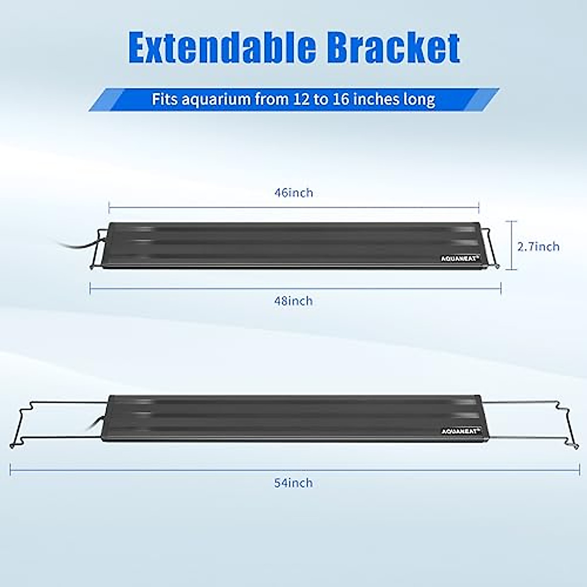 AQUANEAT LED Aquarium Light Full Spectrum for 48 Inch to 54 Inch Fish Tank Light Fresh Water Light Multi-Color