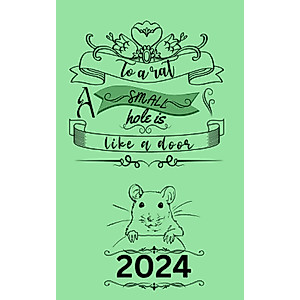 2024 Rat Planner Green – Weekly 12 Month Diary by Wikwa Creative | 121 pages 5”x8”