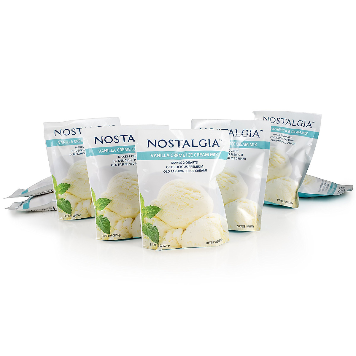 Nostalgia Premium Ice Cream Mix, 8 (8-Ounce) Packs, Makes 16 Quarts Total