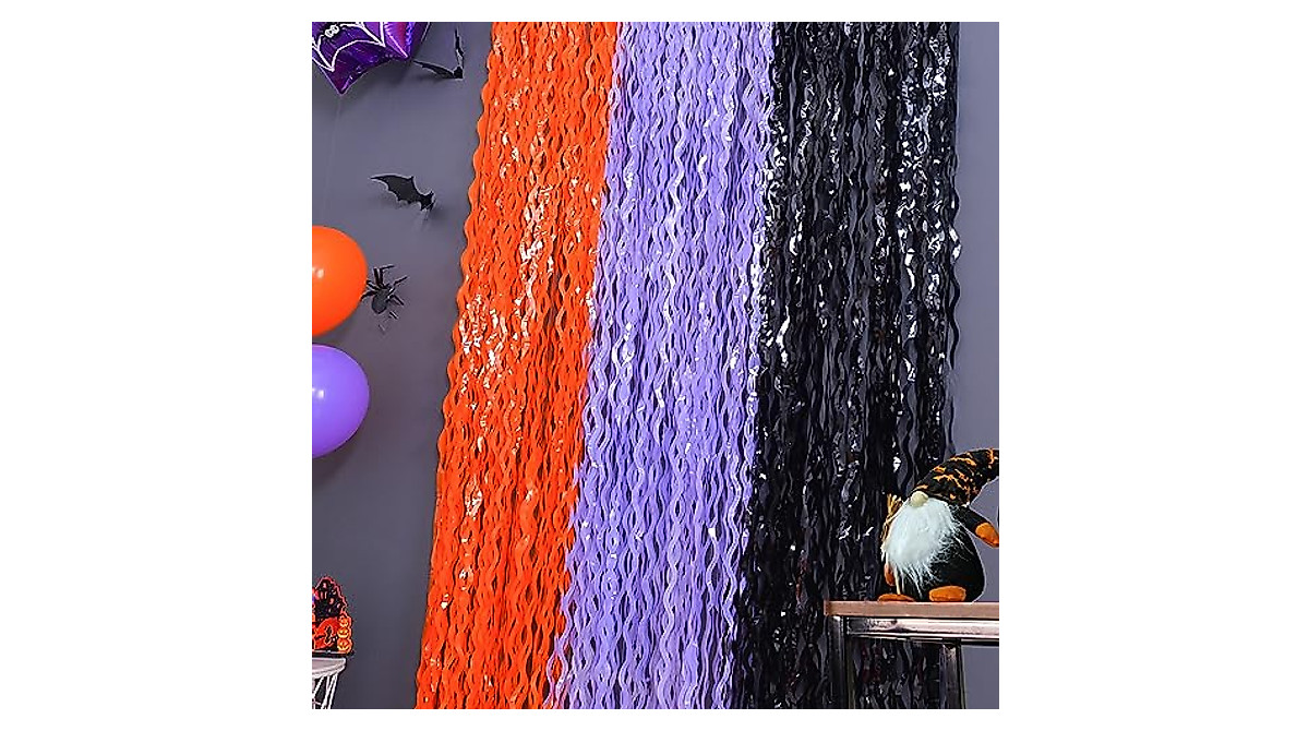 Halloween Foil Fringe Curtains & Props - 3 Pack