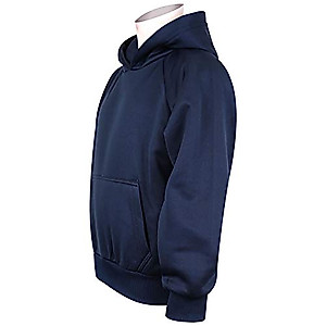 Kids Girls Boys Plain Tracksuit Hooded Sweat Hoodie Bottom Jog Suit Joggers 5-13 Navy