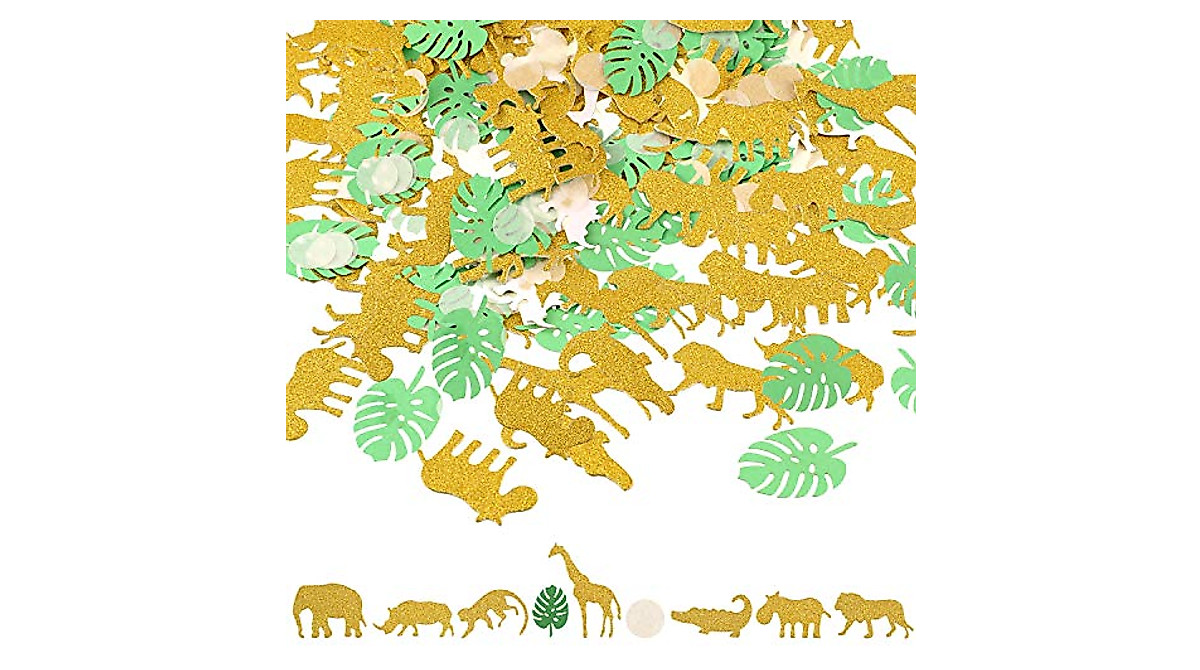 Safari Confetti Baby Shower & Jungle Party Decor - 200 Pieces