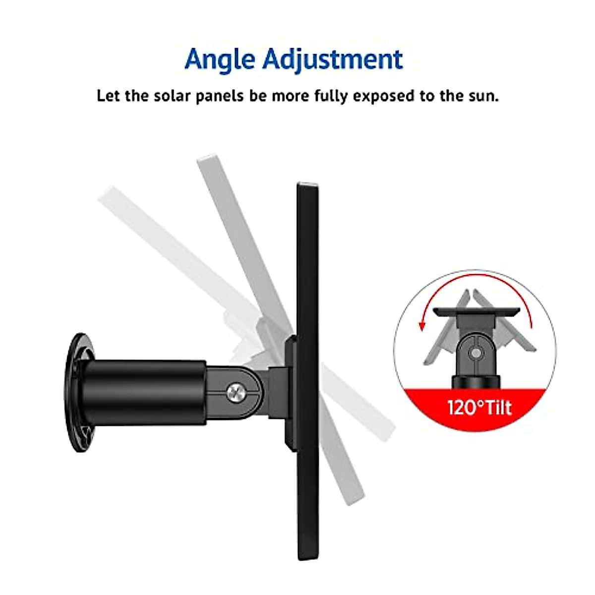 Ayotu Waterproof Solar Panel Only for Video Doorbell (2020 Release), 5V/3.5W(Max) Output Continuous Charging, 3.8M/12ft Cable with Wall Mount (NOT Include Doorbell), Black