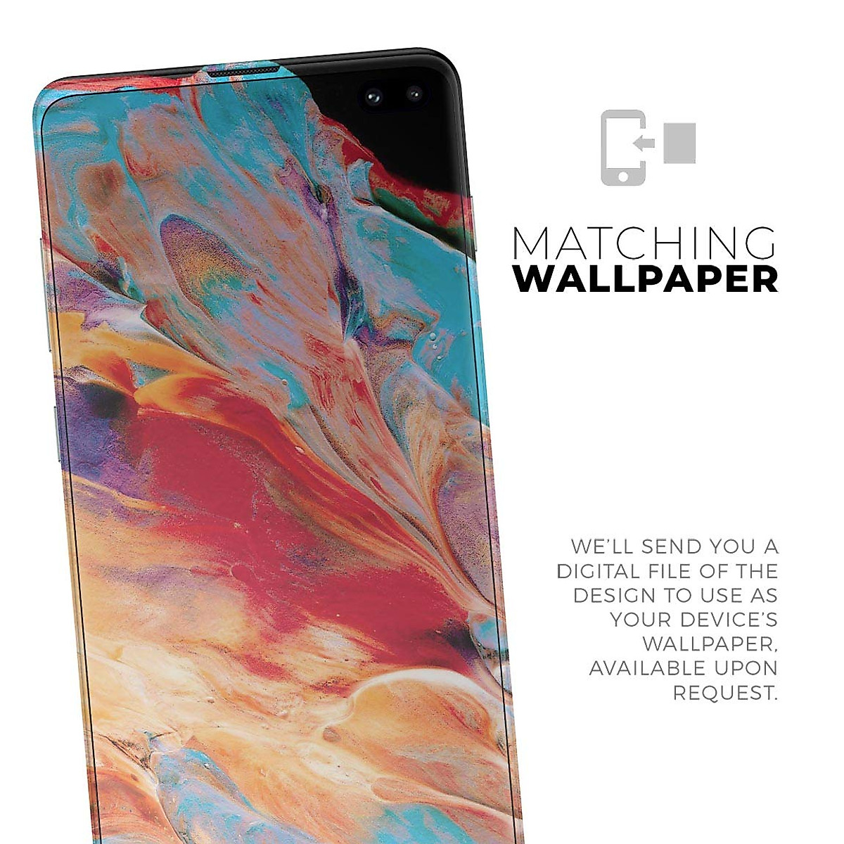 DesignSkinz Liquid Abstract Paint V50 Protective Vinyl Decal Wrap Skin Cover Compatible with The Samsung Galaxy S20 (Screen Trim & Back Glass Skin)