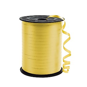 KMER LIFE Premium Yellow Curling Ribbon, 1/5" Wide x 500 Yards Christmas Curling Ribbons for Gift Wrapping, Party Decoration, Balloon String, Ribbons for Florist Flower (1 Roll)