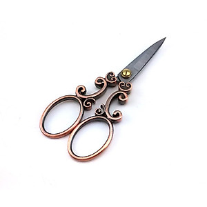 yueton Vintage European Style Needlework Embroidery Scissors (Copper)