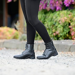 SAXON. Syntovia Lace Paddock Boots, Black, Ladies 8