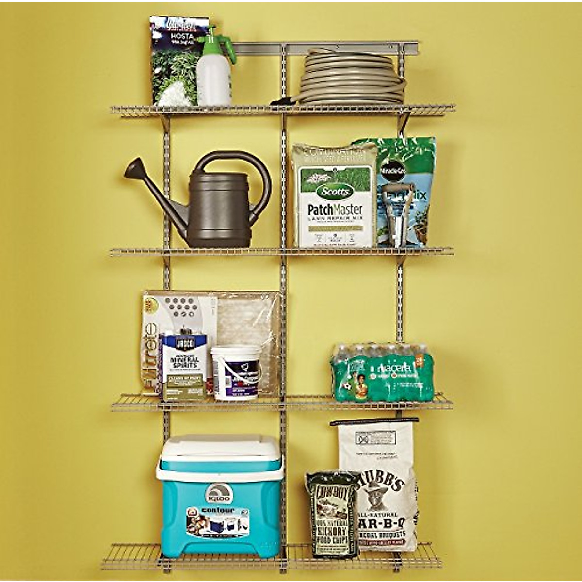 ClosetMaid 52845 ShelfTrack Adjustable Utility Organizer Kit, 4' X 12", Nickel